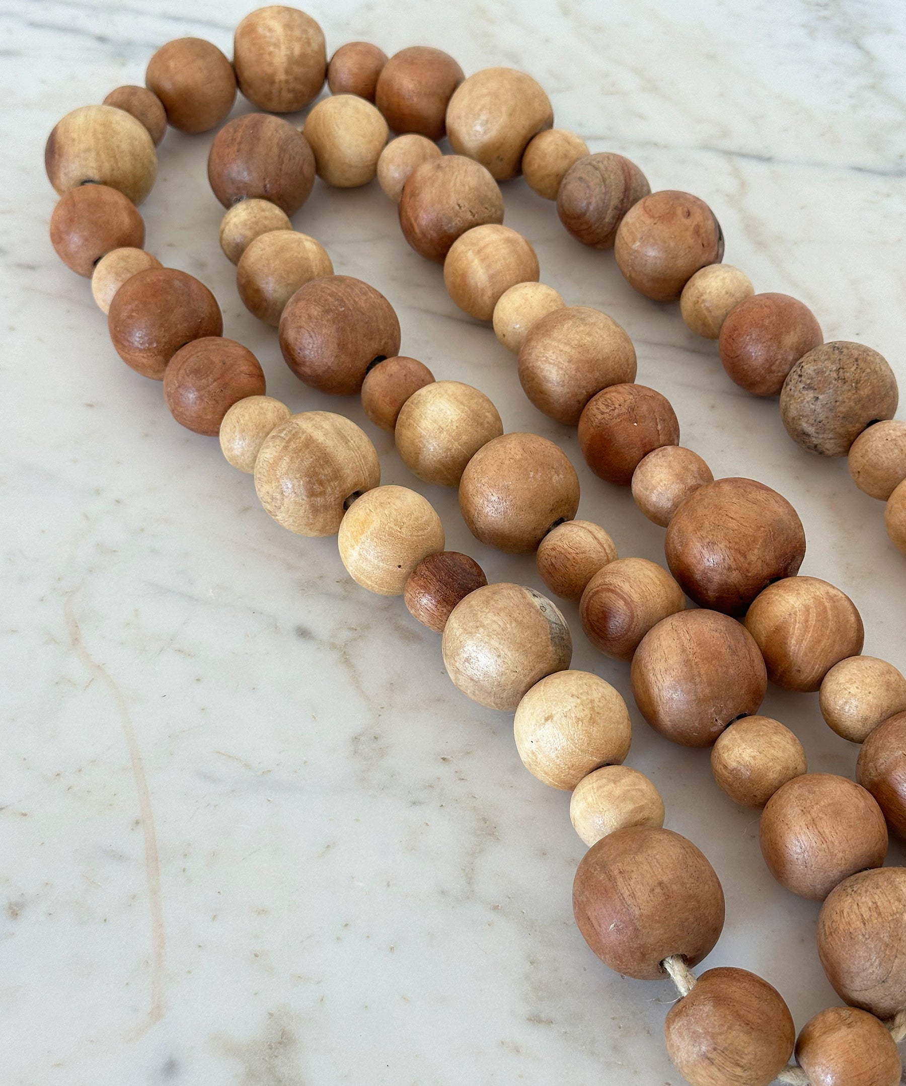 Wood Bead Garland – Label C